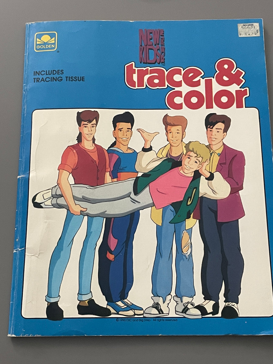 1990 New Kids on the Block Trace & Color Golden Coloring Book HTF – Ex ...