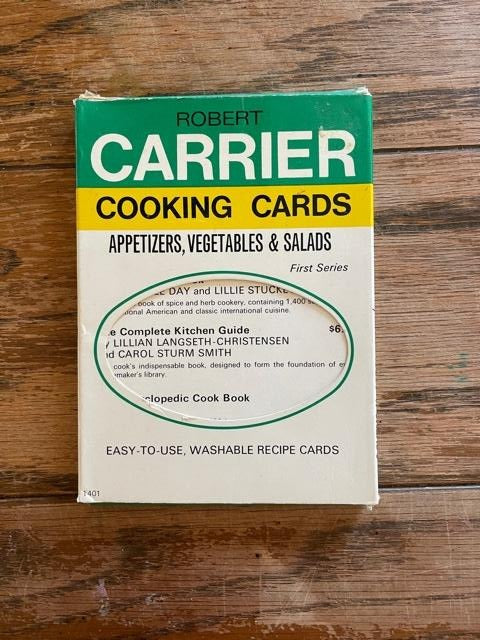Robert Carrier Cooking Cards: Appetizers, Vegetables & Salads (1966 ...
